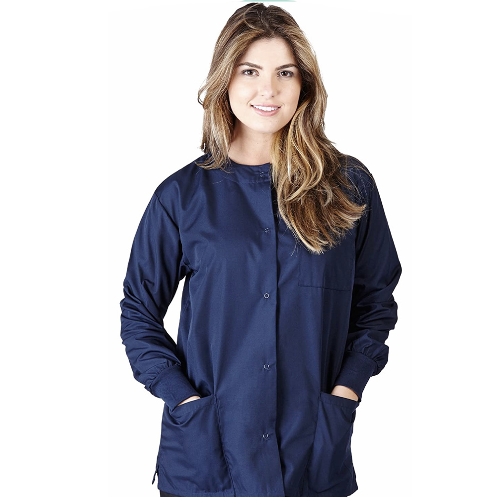 Nursing Hospital Uniforms Long Sleeve With Buttons Scrub Jackets