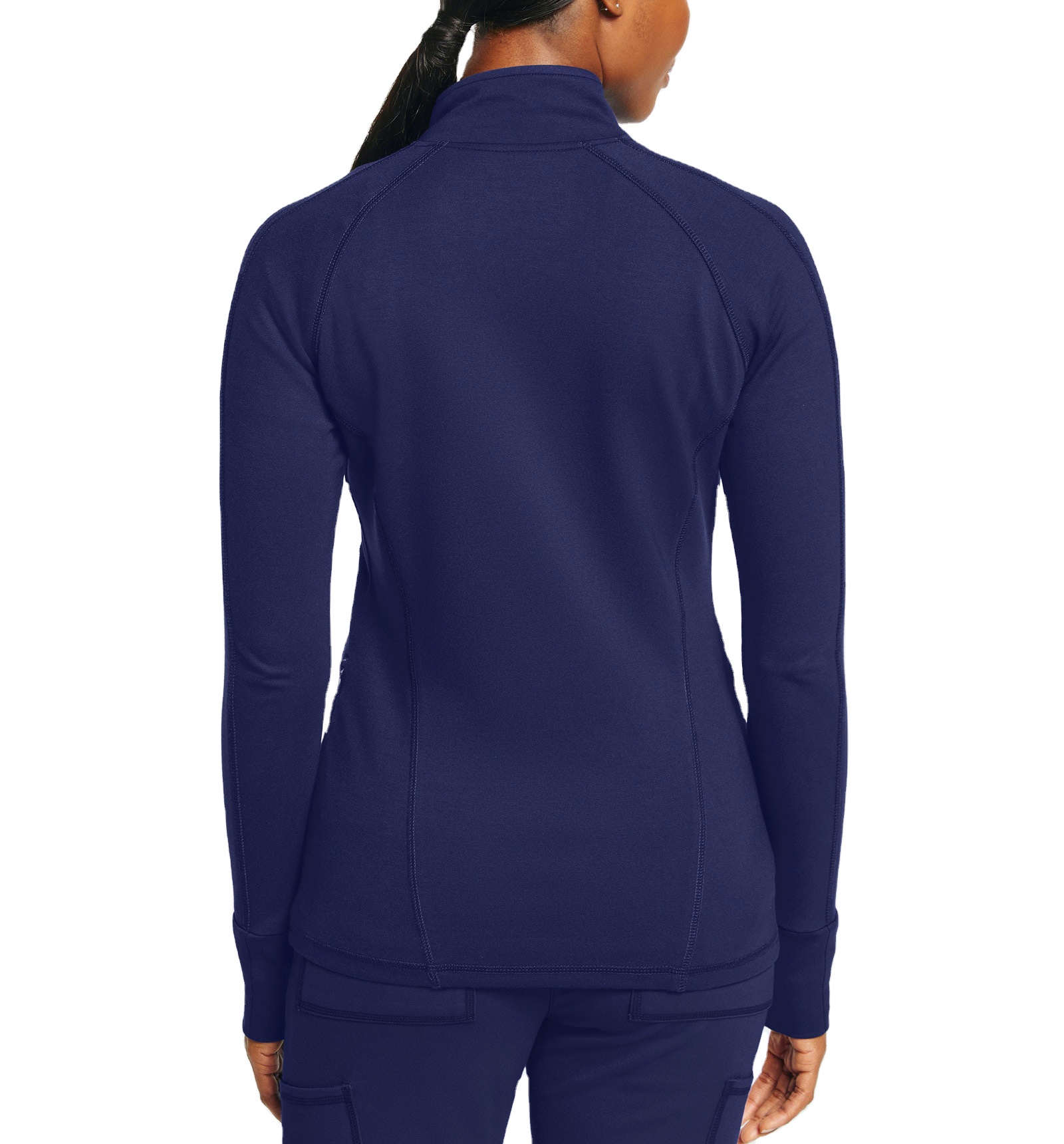 Women's Medical Nursing Warm Up Jacket Slim Jacket with Zip-front